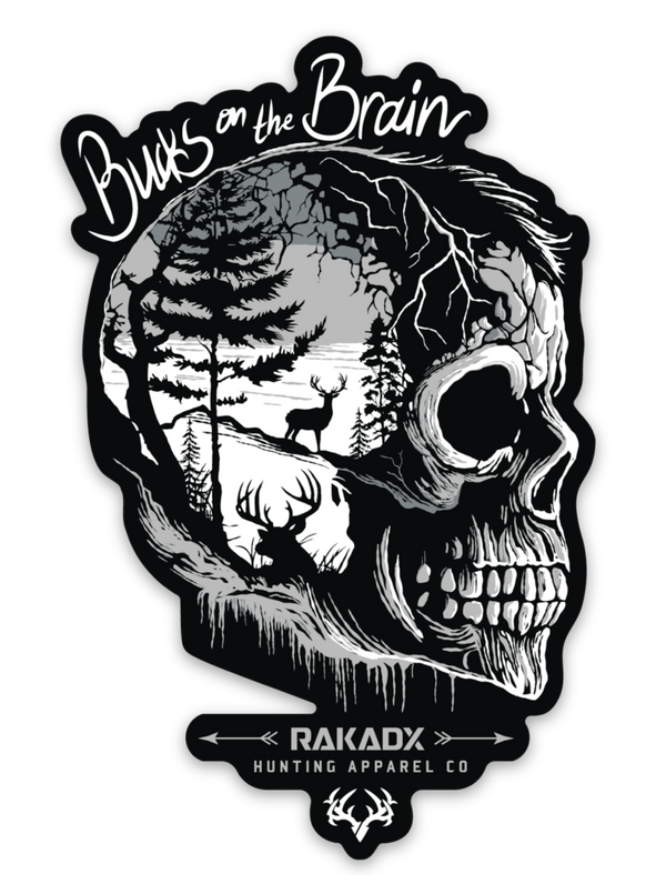 Bucks On The Brain Wilderness Sticker - RakAdx