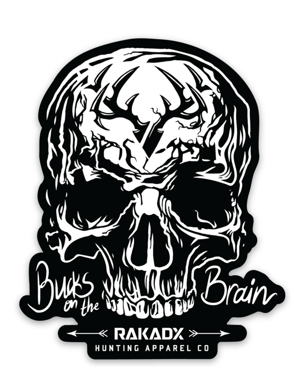 Bucks Brain Forward Skull Sticker - RakAdx